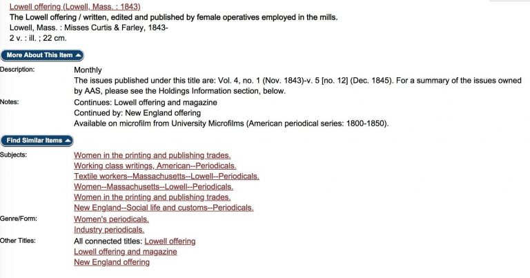 Critical Cataloging and the Serials Archive: The Digital Making of ...